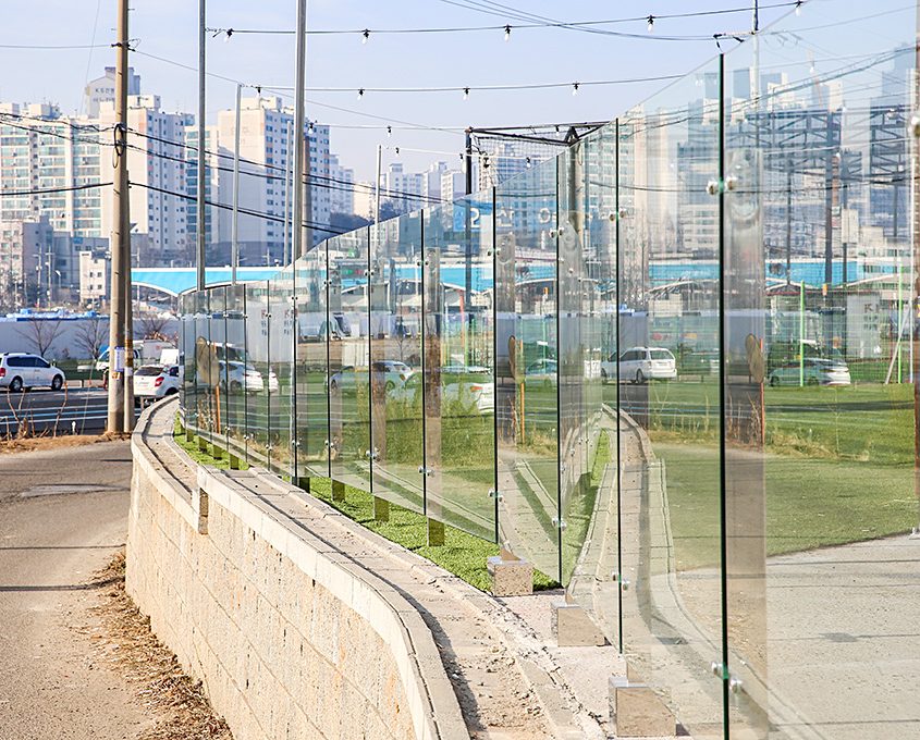 강화유리난간 오산 에스쿠도카페 부영금속